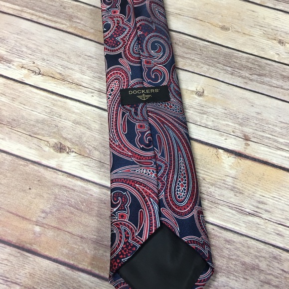 Dockers | Accessories | Red And Blue Paisley Dockers Tie Like New ...